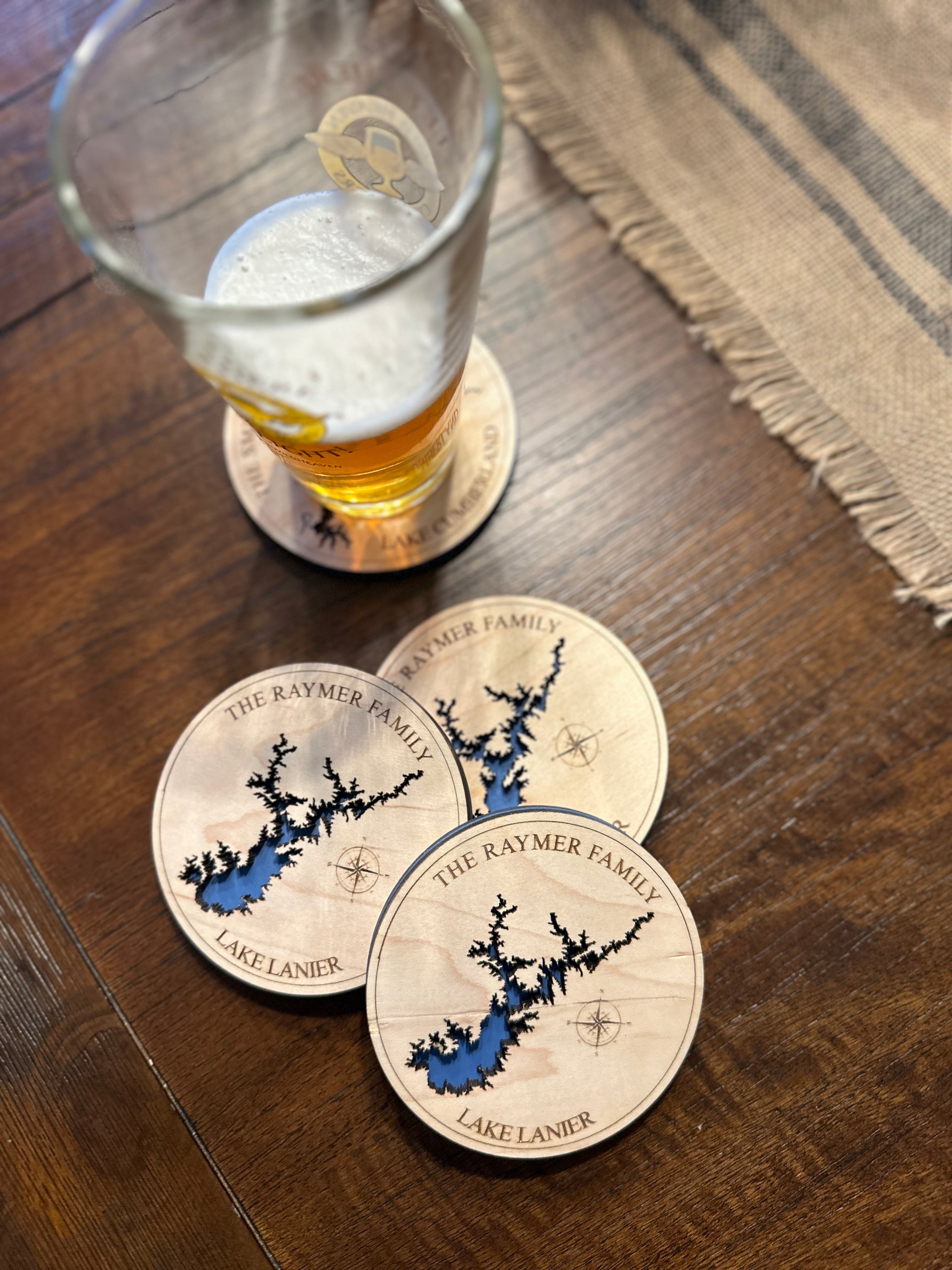 Shop Unique Lake Wood Coasters | Waypoint Maps