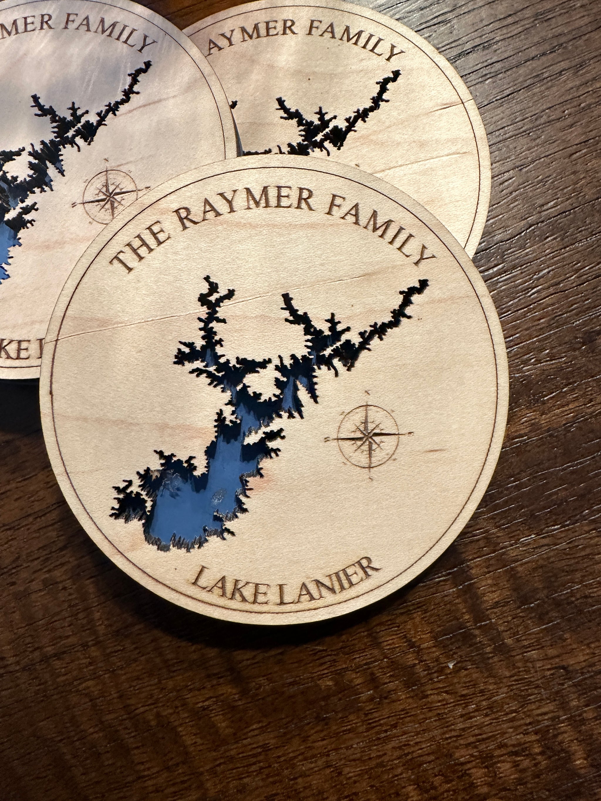 Shop Unique Lake Wood Coasters | Waypoint Maps